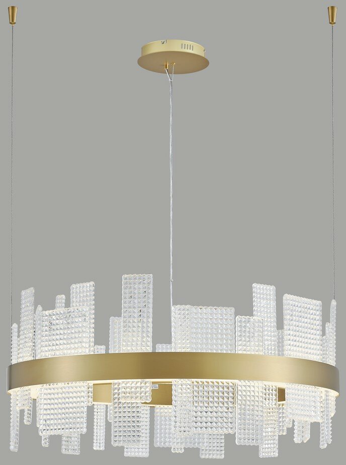 Люстра светодиодная Wertmark WE460.01.303 Lotta золотистый LED 1*160Вт LED 3000K