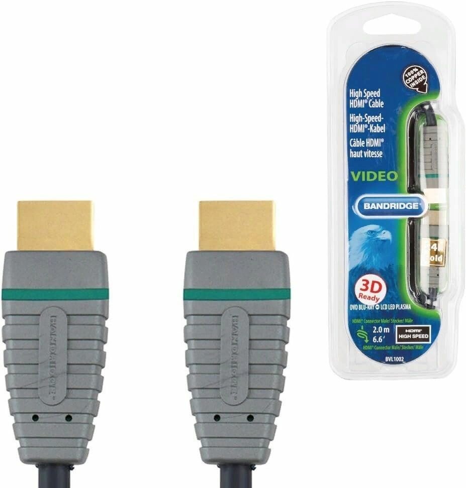 HDMI кабель 2.0 метра Bandridge BVL1002