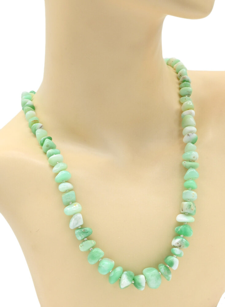 Бусы, хризопраз