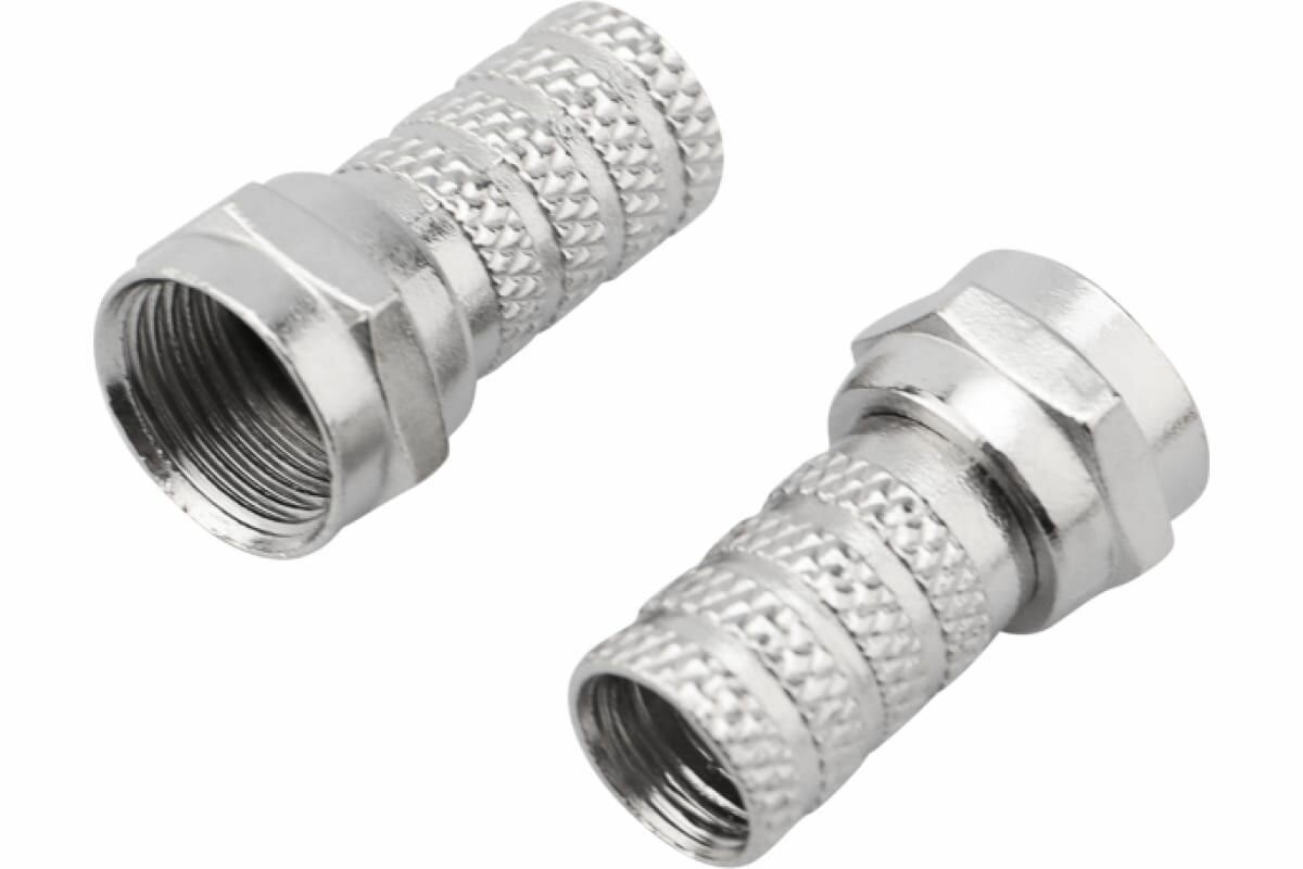 Резьбовой F-разъем RG-6 (AB) для видеосистем и телевидения, цинк, 1 шт.