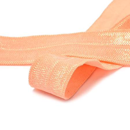 Резинка бельевая окантовочная (бейка эластичная) блестящая шир.15мм цв.152 бледно-розовый (10 метров)