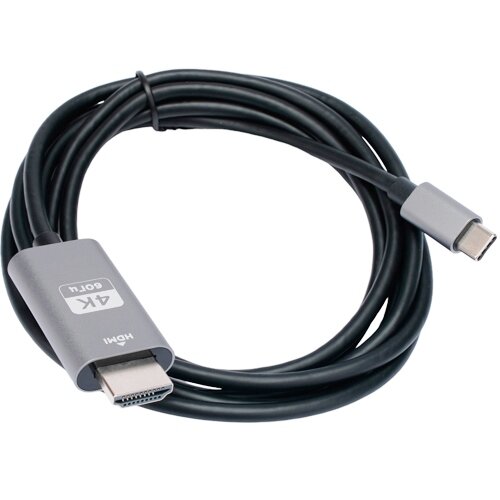 Видео адаптер USB-C-HDMI MHL Cablexpert CCB-A-CM-HDMI-1.8M USB3.1 4К60Гц HDMI2.0 - кабель 1.8м черный