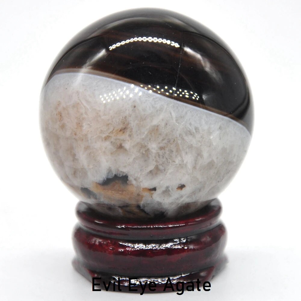 Сфера из драгоценных камней 40 мм Evil Eye Agate