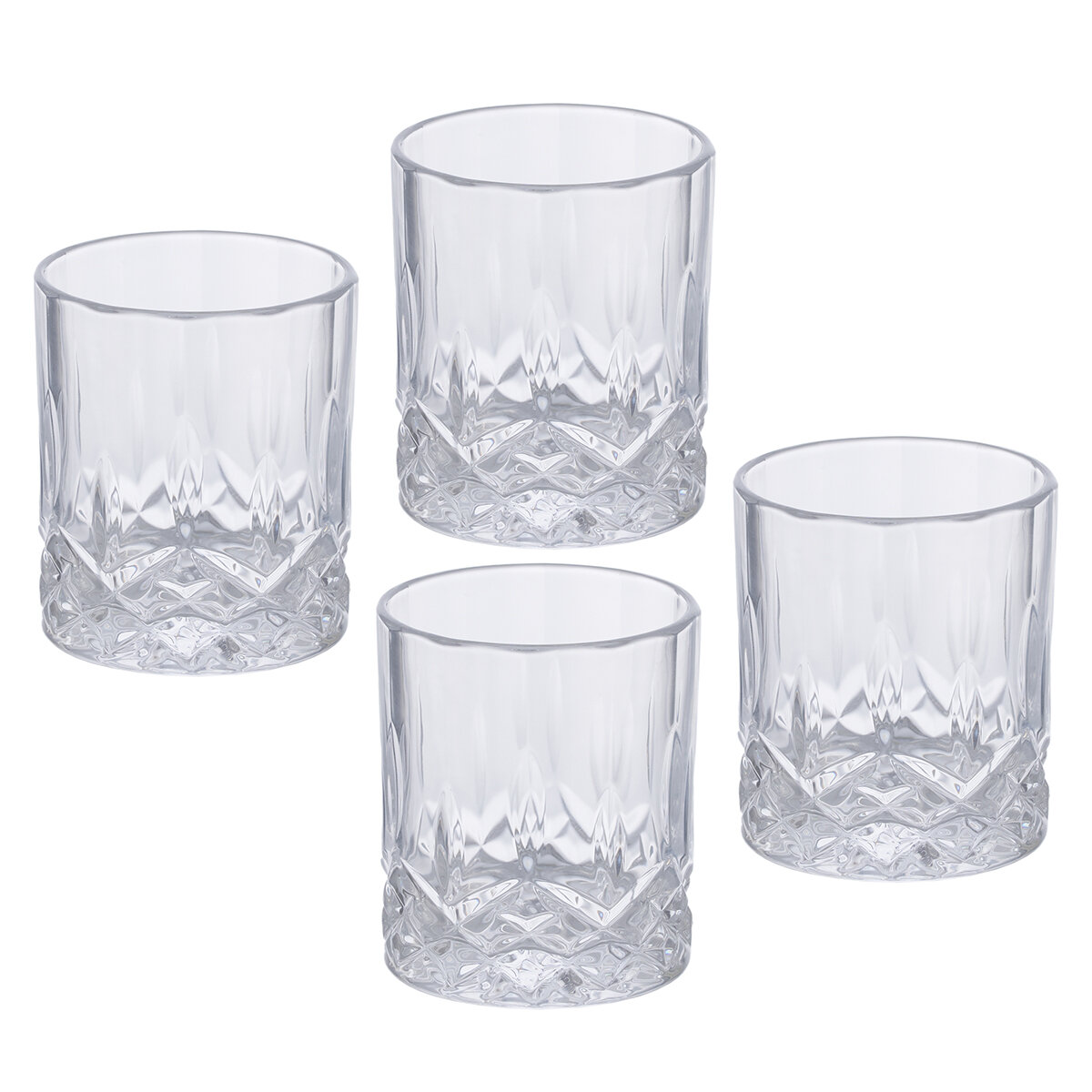 Набор из 4 бокалов для виски Gipfel Fort 52354 280 мл прозрачный