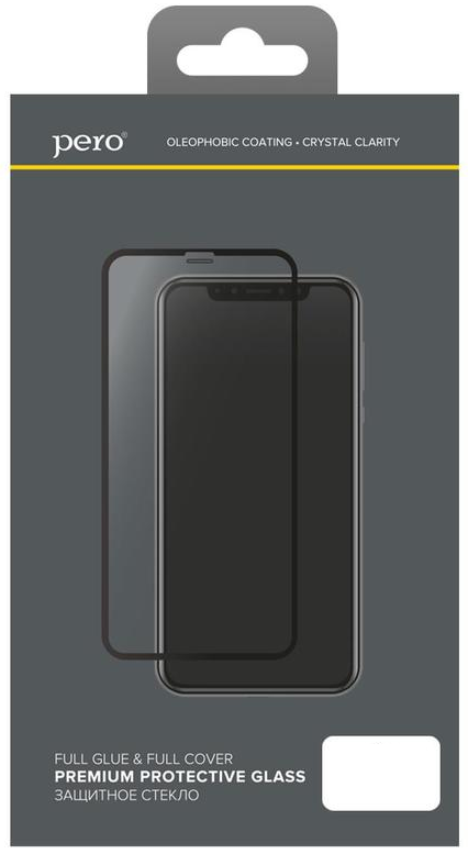 Защитное стекло Full Glue PERO для Apple iPhone 16 Plus (Черный)