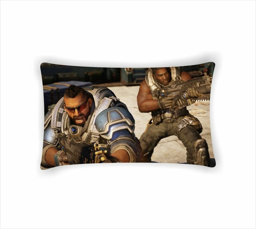 Подушка Gears 5, Геарс 5 №1, Картинка с одной стороны