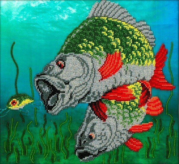 Набор для вышивания Вышиваем бисером #В-117 Под водой, Вышивка бисером, 27 х 24.5 см