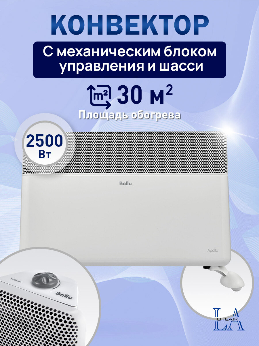 Конвектор электрический Ballu Apollo Transformer BEC/AT-2500-3M CS