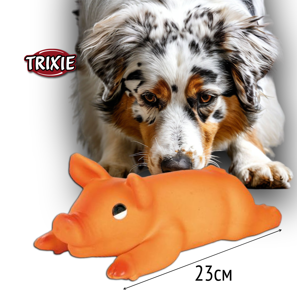 Игрушка TRIXIE Поросенок с пищалкой для собак (23 см)