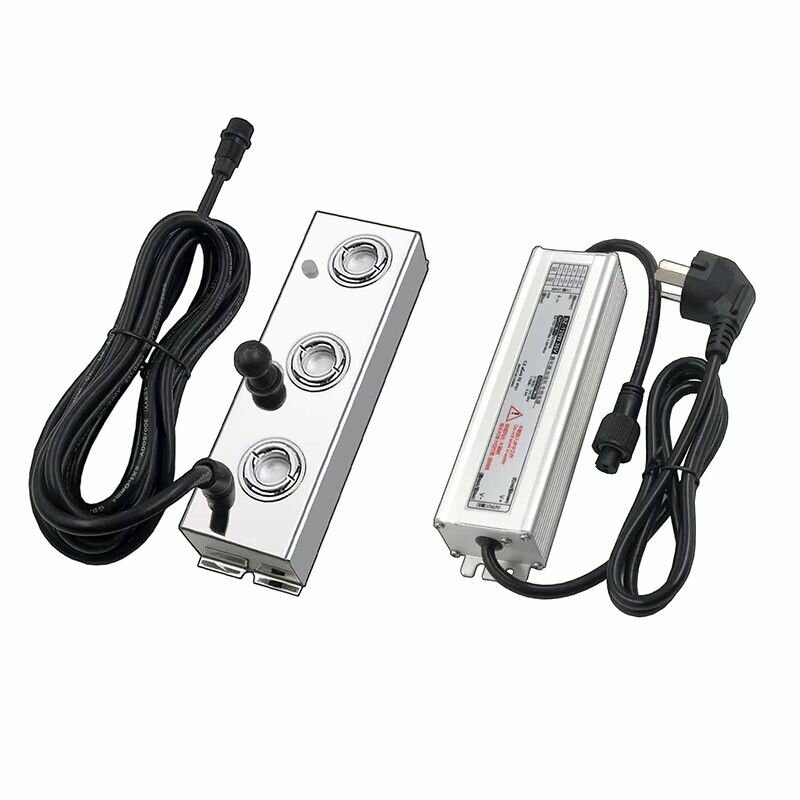 Ультразвуковой распылитель с 3 головками, Генератор тумана для садового ландшафта, Нержавеющая сталь, Фоггер