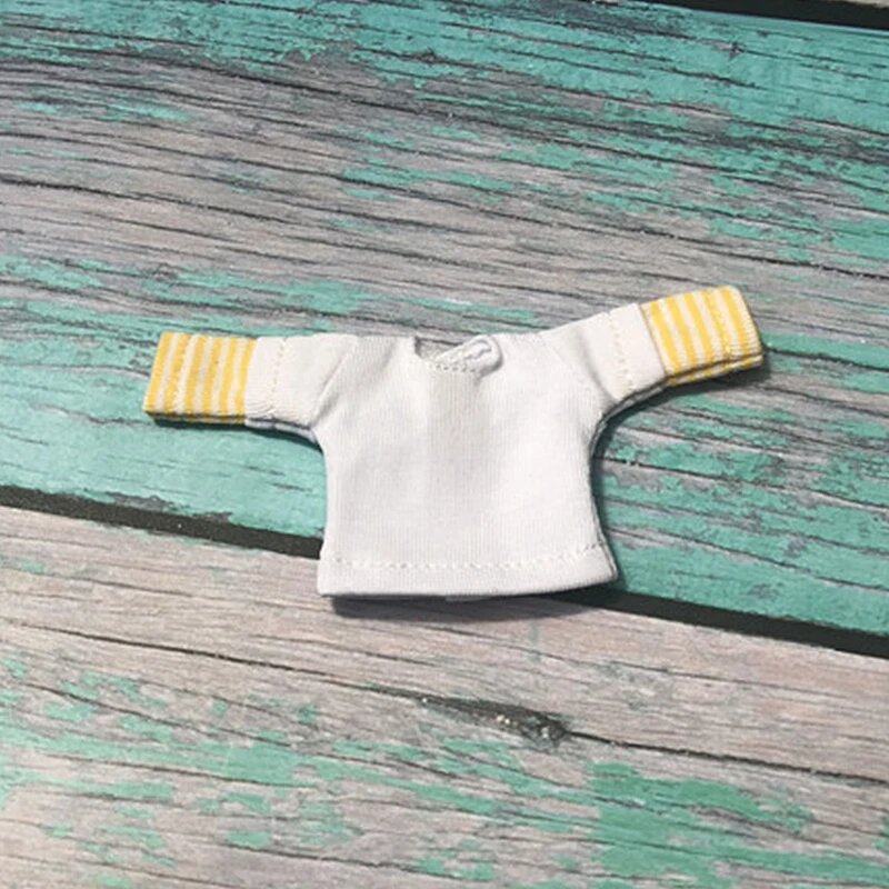 Полосатая футболка для куклы Ob11 Серый, B (1)