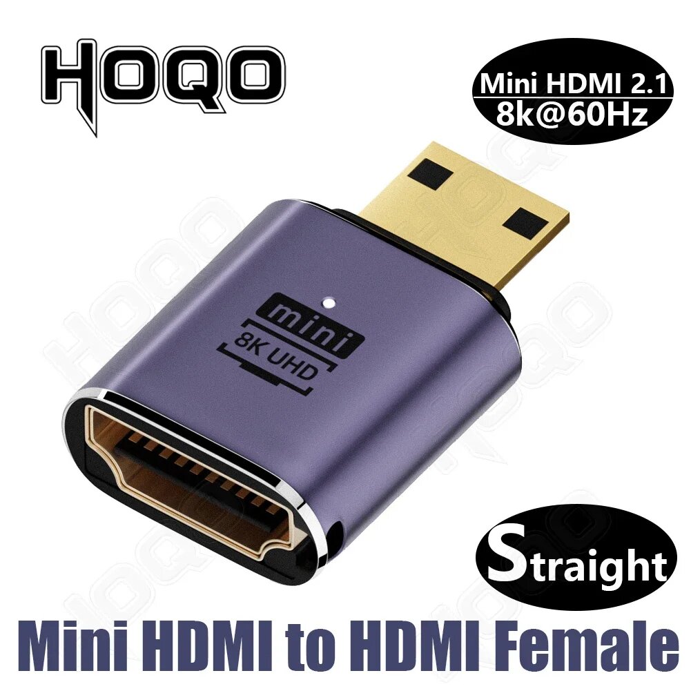Мини HDMI - HDMI адаптер straight CM-AF 8K