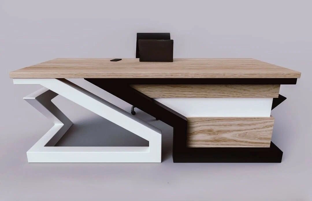 Компьютерный / письменный стол Лофт из металла и массива дуба от MetalCraft Модель 3