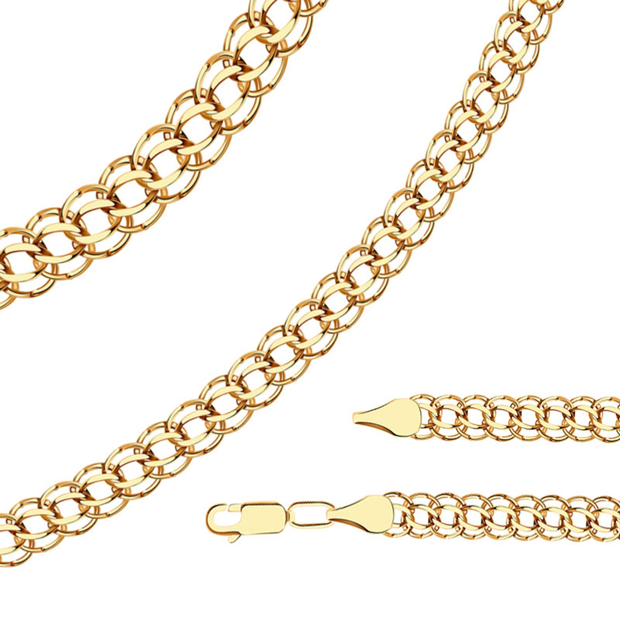 Цепь красное золото, 585 проба