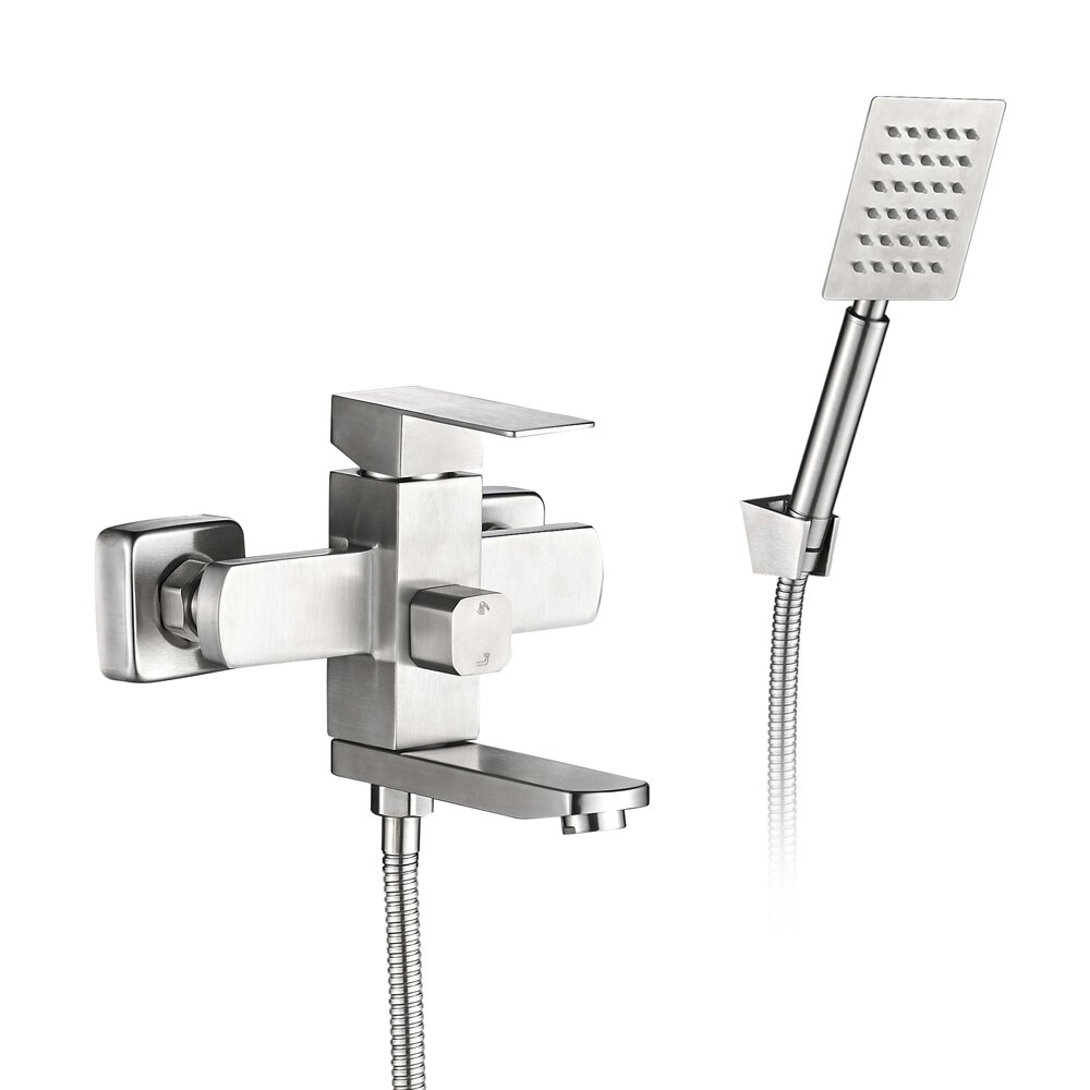 Смеситель для ванны WesnaArt (Весна Арт) KUBUS KUB13-310, сатин