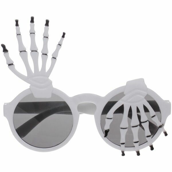 Очки карнавальные Серпантин Скелет 14,5х11,3 см, белые