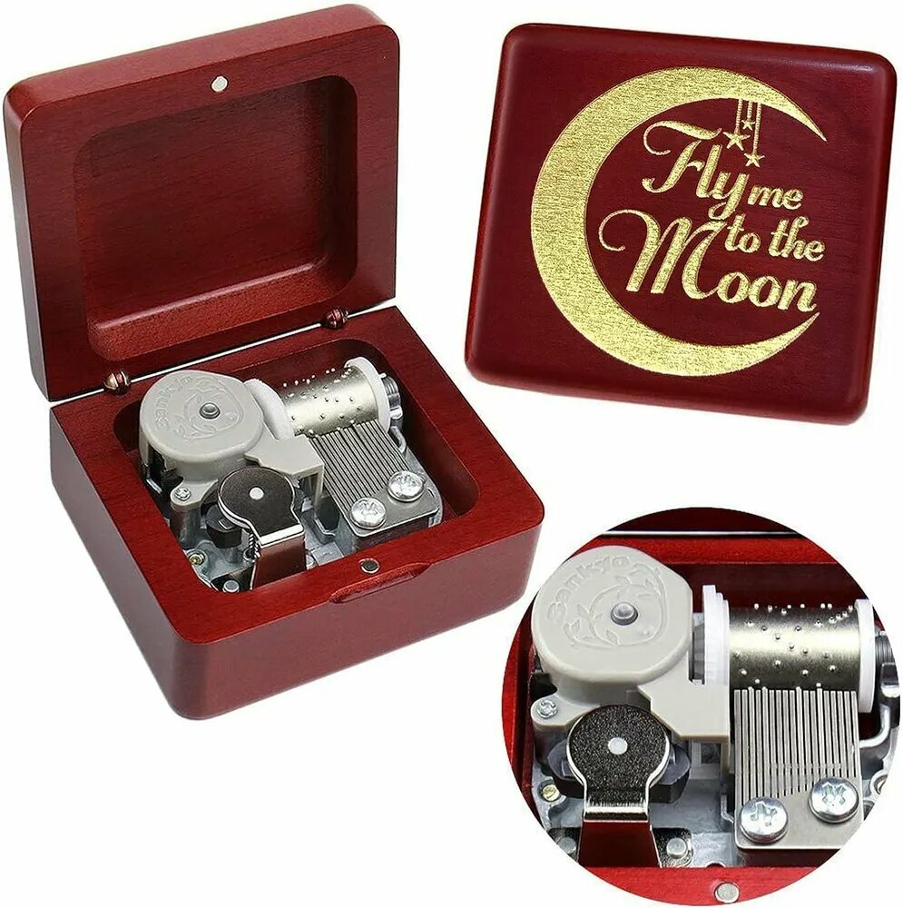 Sinzyo (FLY me to the moon) Музыкальная шкатулка, Отправить подруге, Подарок на день рождения День Святого Валентина Рождество SY
