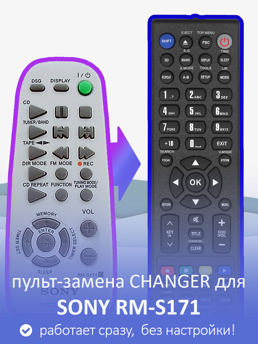 Пульт-замена для SONY RM-S171