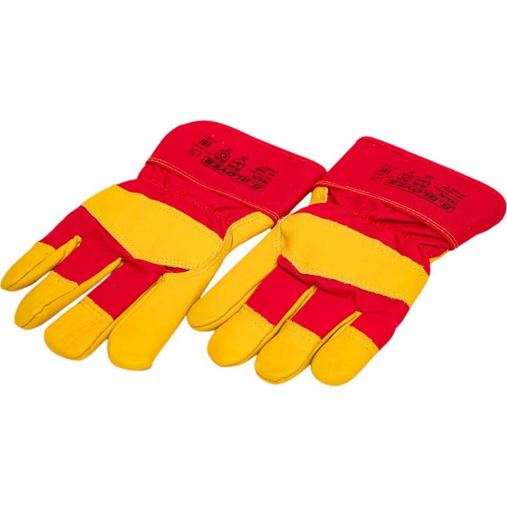 Комбинированные кожаные перчатки S.GLOVES TRAUN искусственный мех, р.11 31990-11, механическая защита, утеплённые