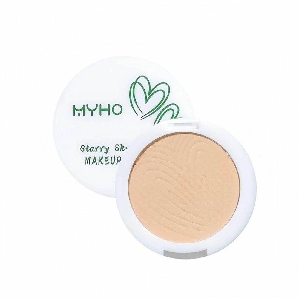 Пудра для лица компактная, матирующая, натуральный тон, с коллагеном, стойкая/ Million Pauline Collagen