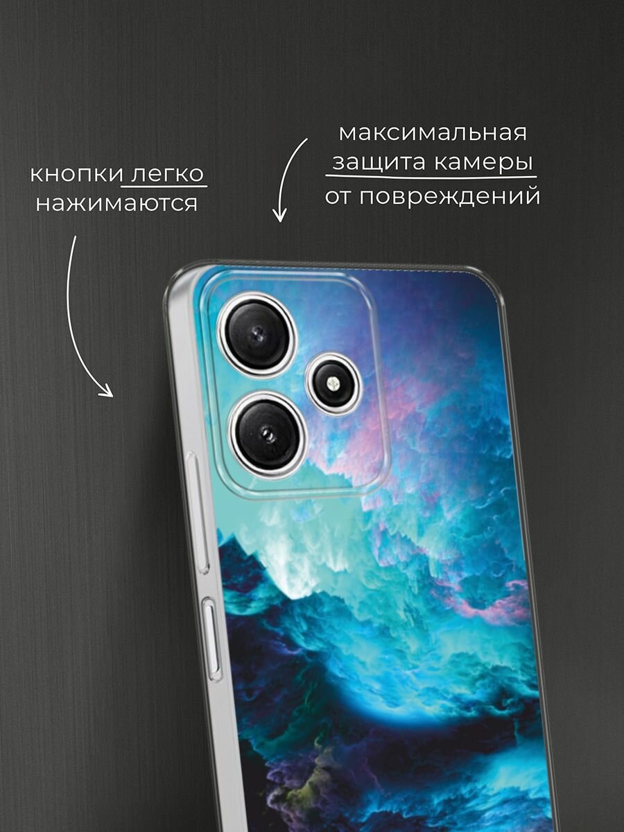 Чехол на Xiaomi Redmi 12 5G / Сяоми Редми 12 5G с принтом "Бирюзовое небо" — фото 1