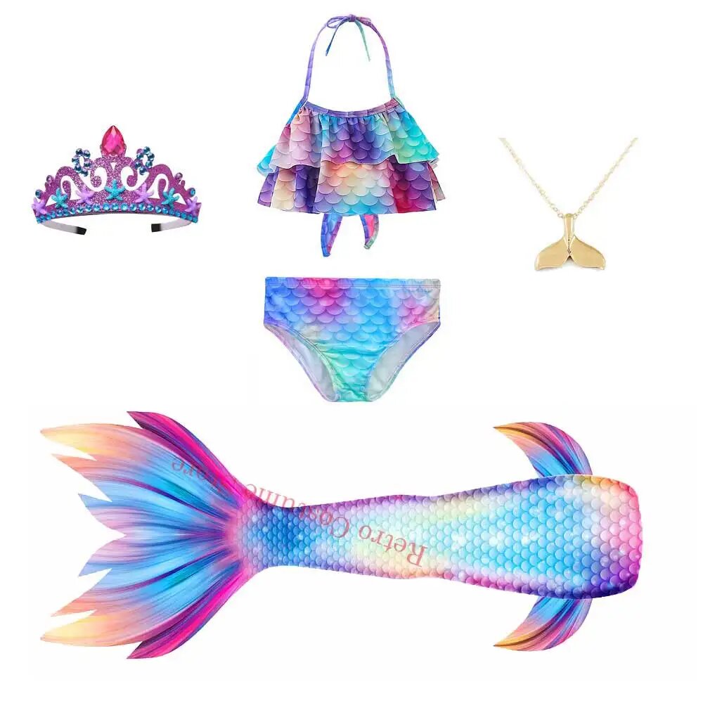 Костюм русалки HEROCROSS для девочек 130, set 2-10