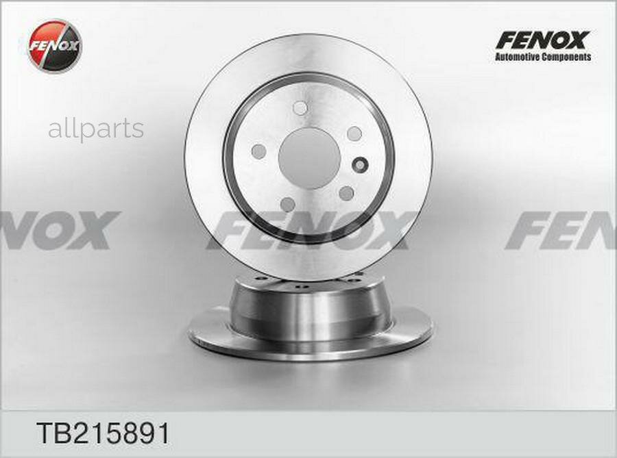 FENOX TB215891 Диск тормозной | зад прав/лев |
