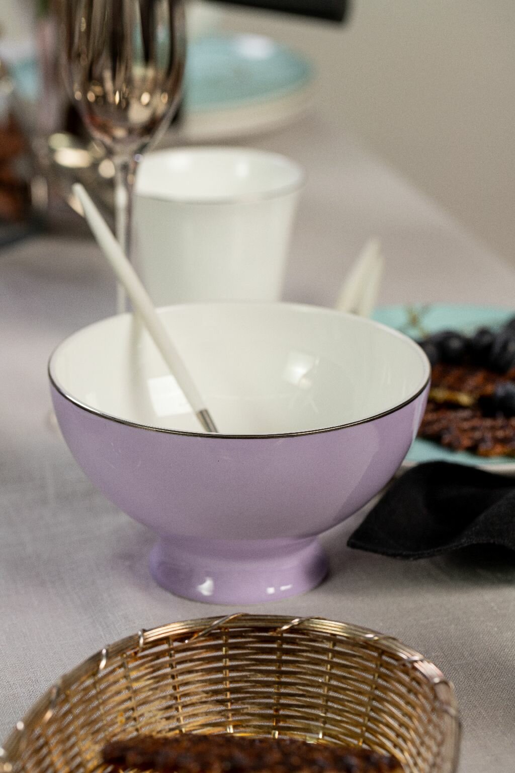 Боул (салатник) Valerie Concept, фарфор, 500 мл, сиреневый