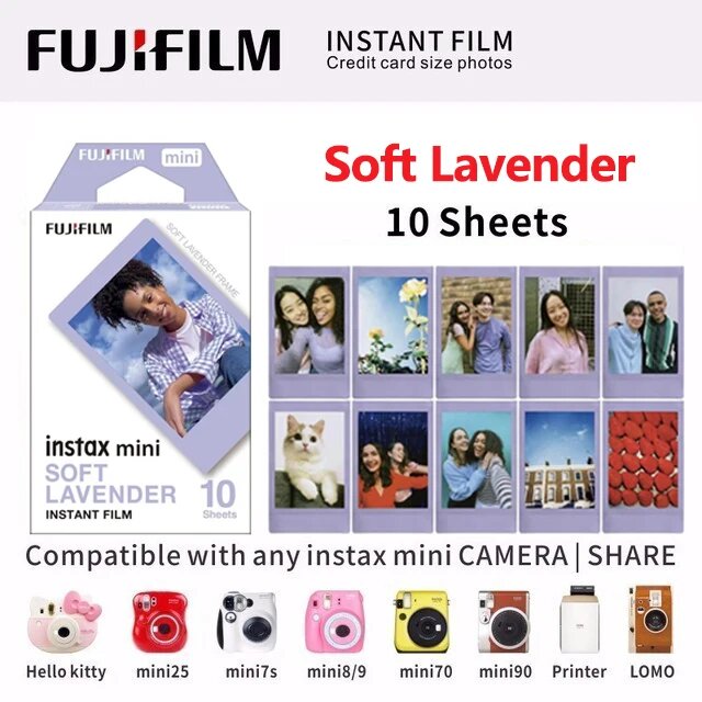 FUJIFILM Instax Mini пленка цветная 10-50 листов Soft Lavender