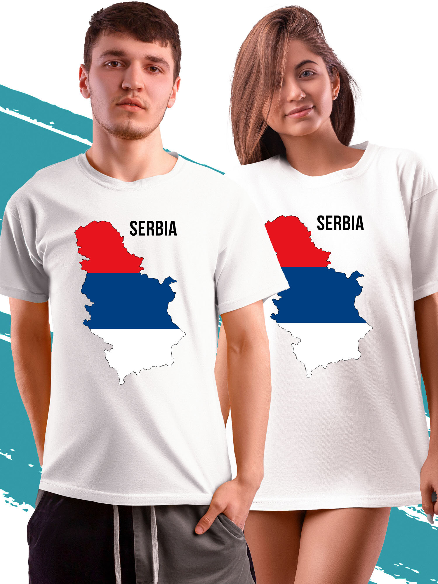 Футболка флаг Сербии-Serbia