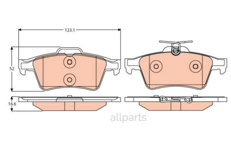 ZF RUSSIA GDB2086 ZFR Колодки задние для FORD/MAZDA/VOLVO ZF Russia GDB2086 ZFR