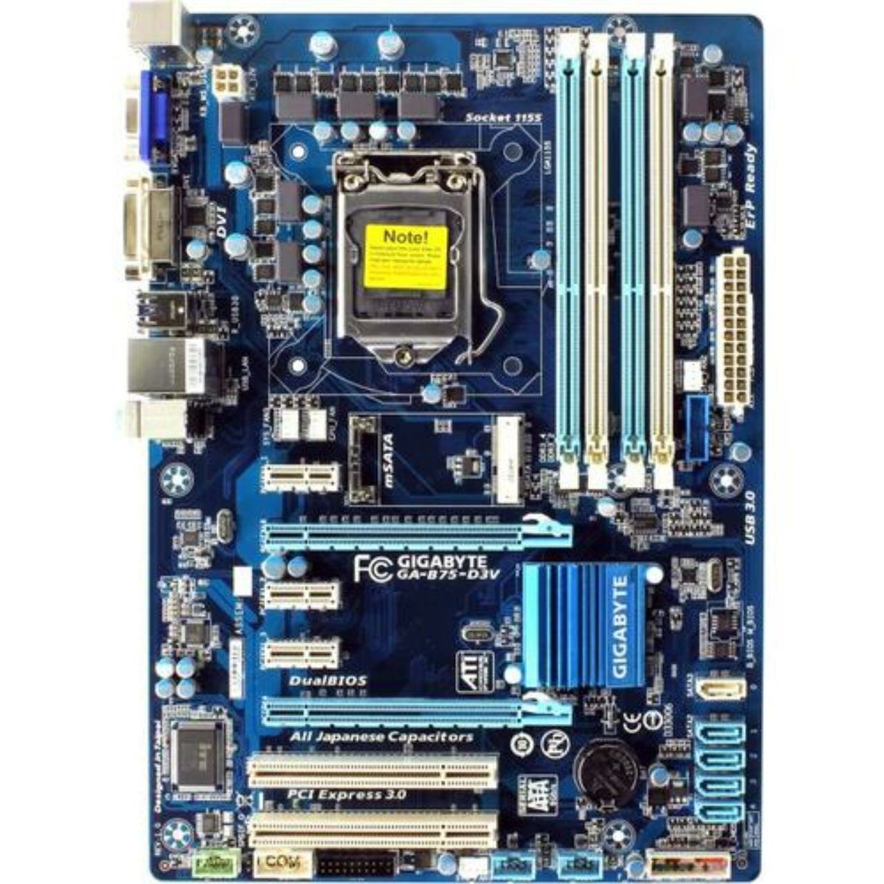 Материнская плата GIGABYTE GA-H61M-S2V-B3 LGA 1155 PCI-E+Dsub+DVI+GbLAN MicroATX