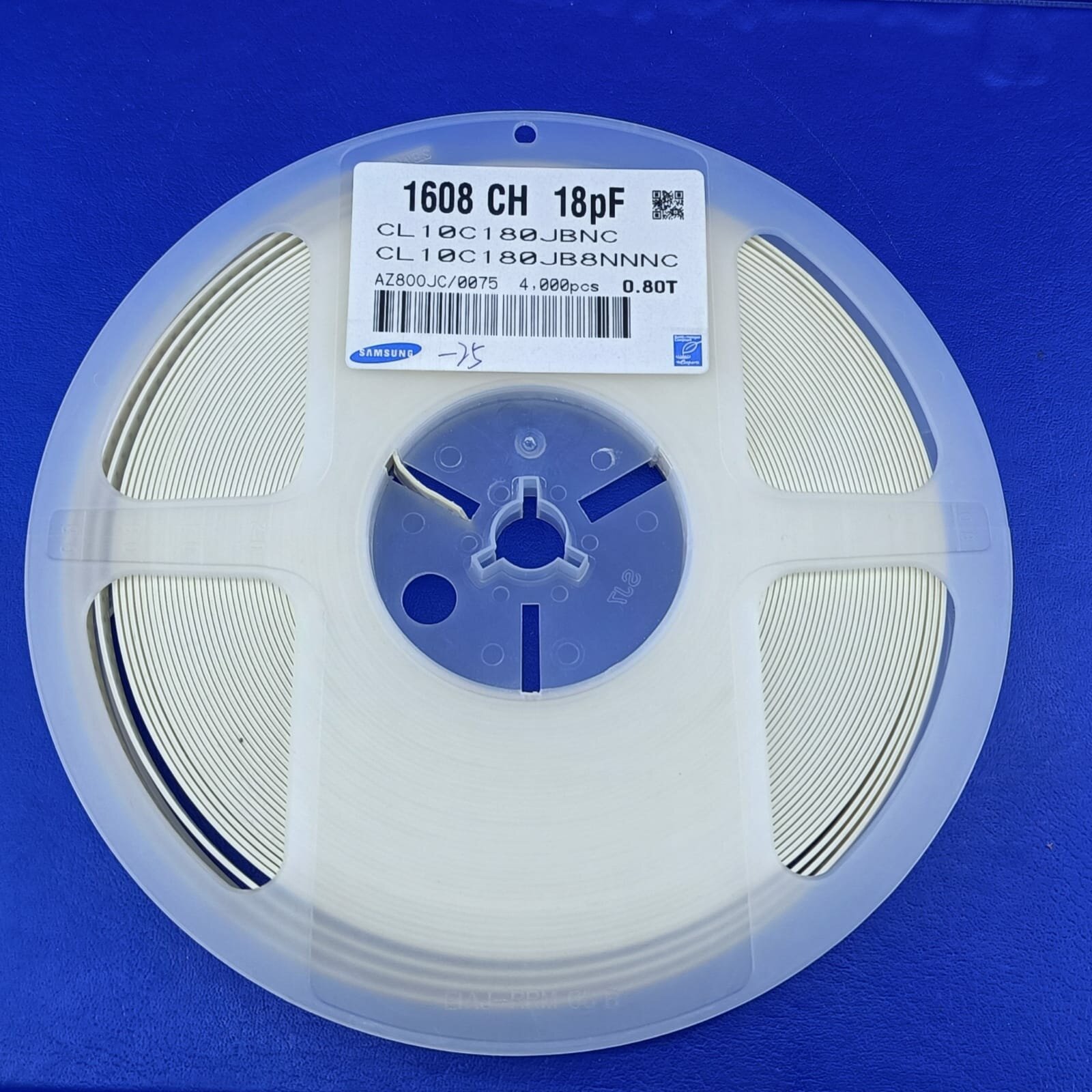 100 штук SMD конденсатор 0603 / 1608C 18J/18 пФ (арт.64640)
