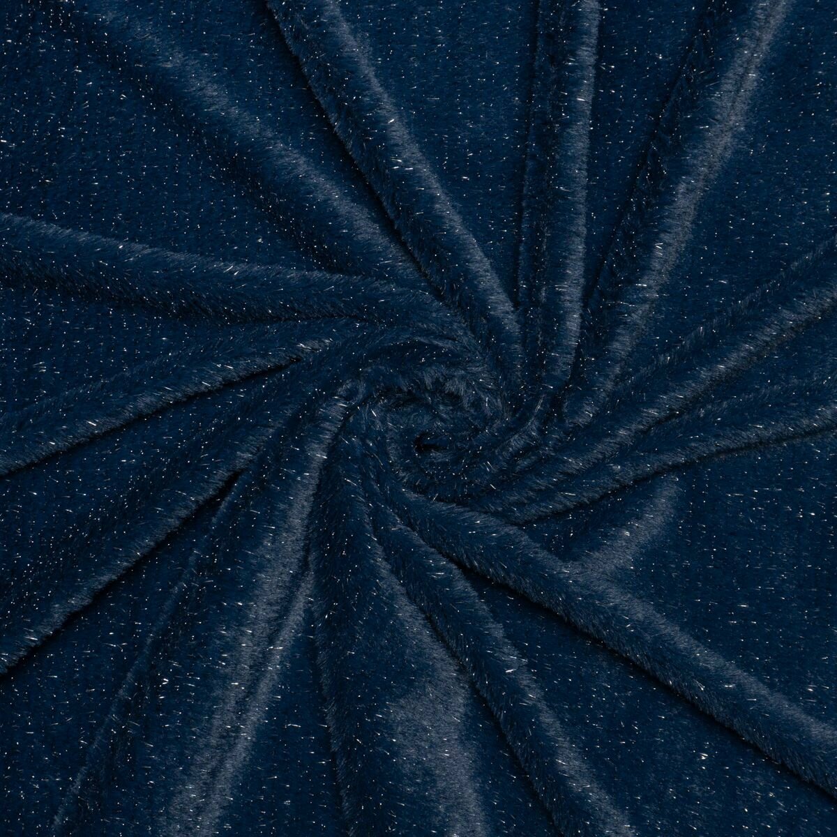 Мех искусственный синий с люрексом, 200х140 см