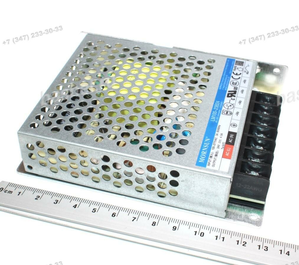 24V, 100W, 4.5A LM100-23B24, Модуль питания сетевой (блок питания с винтами), MORNSUN