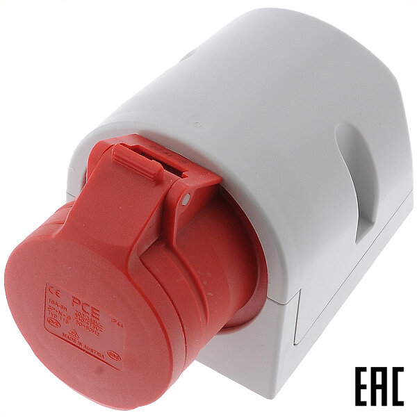 Розетка на поверхность 3Р+N+E 16А 415В IP44 без сальника М25 PCE 115-6