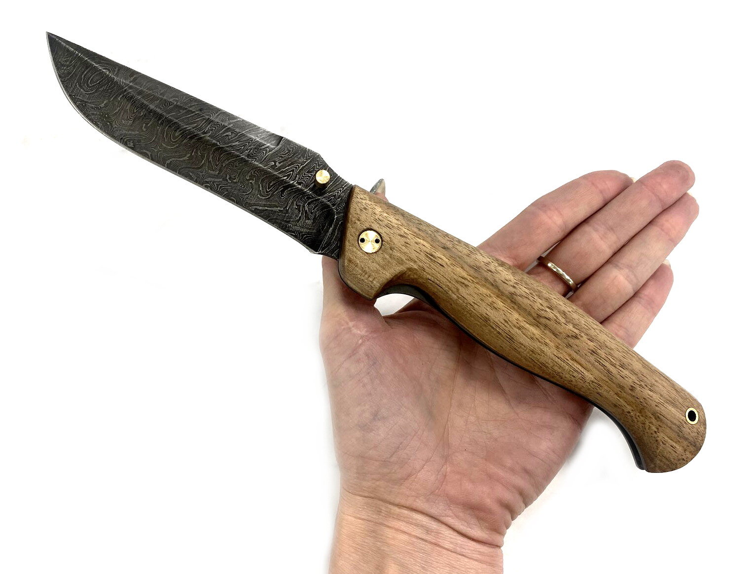 Складной Нож Актай-2, дамасская сталь, орех