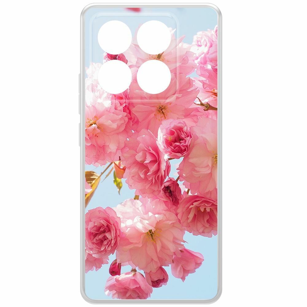 Чехол-накладка Krutoff Clear Case Сакура для Xiaomi 14T Pro