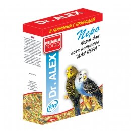 Dr.Alex Корм для волнистых попугаев "Перо" 0.5 кг