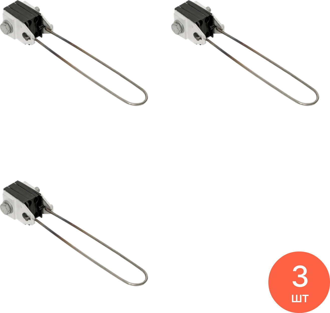 Зажим анкерный EKF / ЕКФ 4x16-35мм2, so-158 / крепеж для проводов и кабелей (комплект из 3 шт)