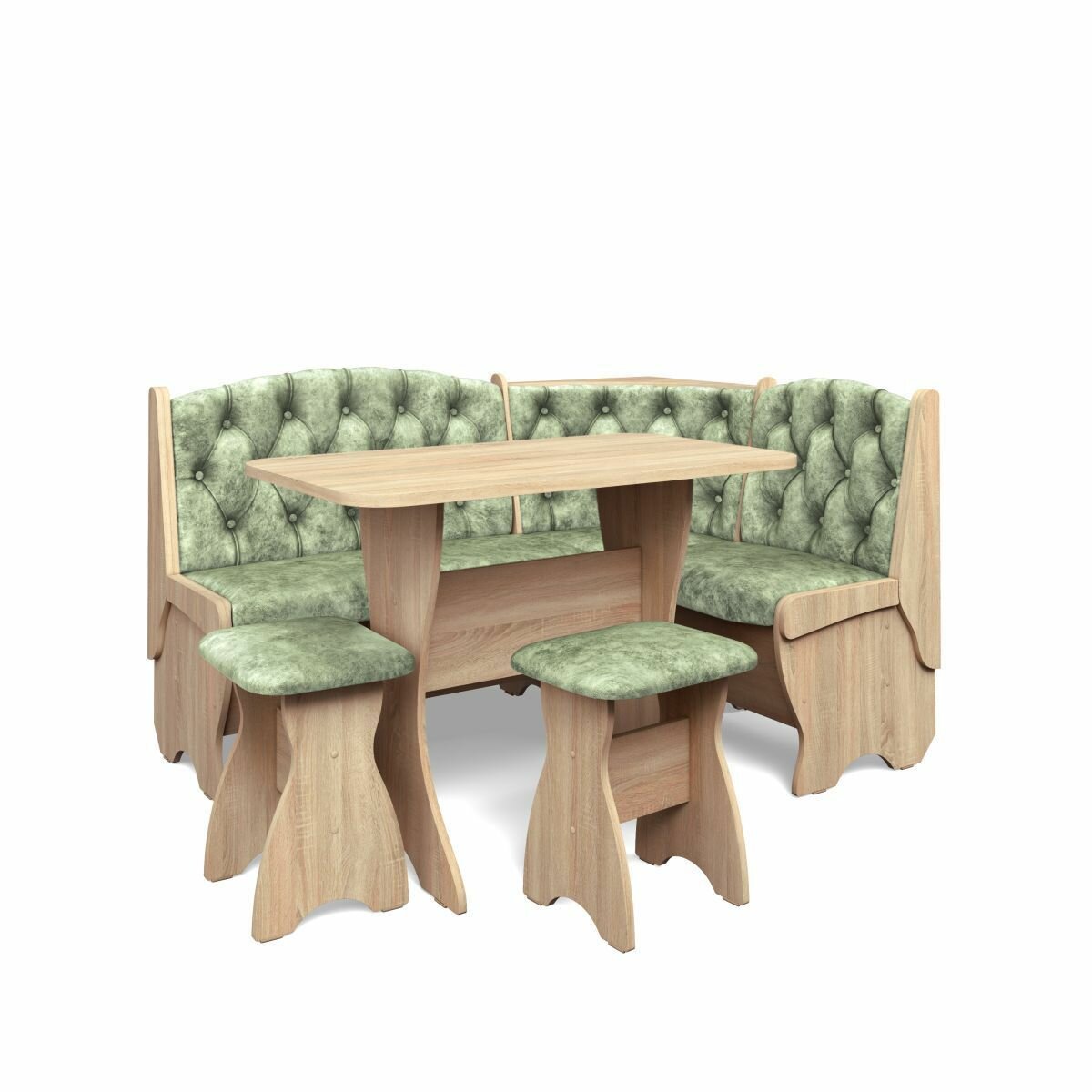 Кухонный уголок "орхидея" коллекция "люкс" (столешница "Термопластик") Дуб сонома/велюр Мохито (Бител)