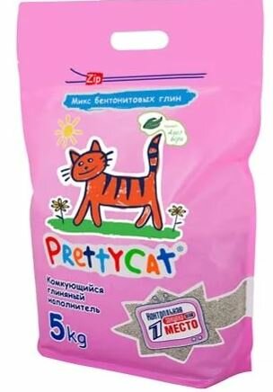 Pretty Cat Комкующийся наполнитель Алоэ (Euro Mix Double Effect), 5кг 5 кг