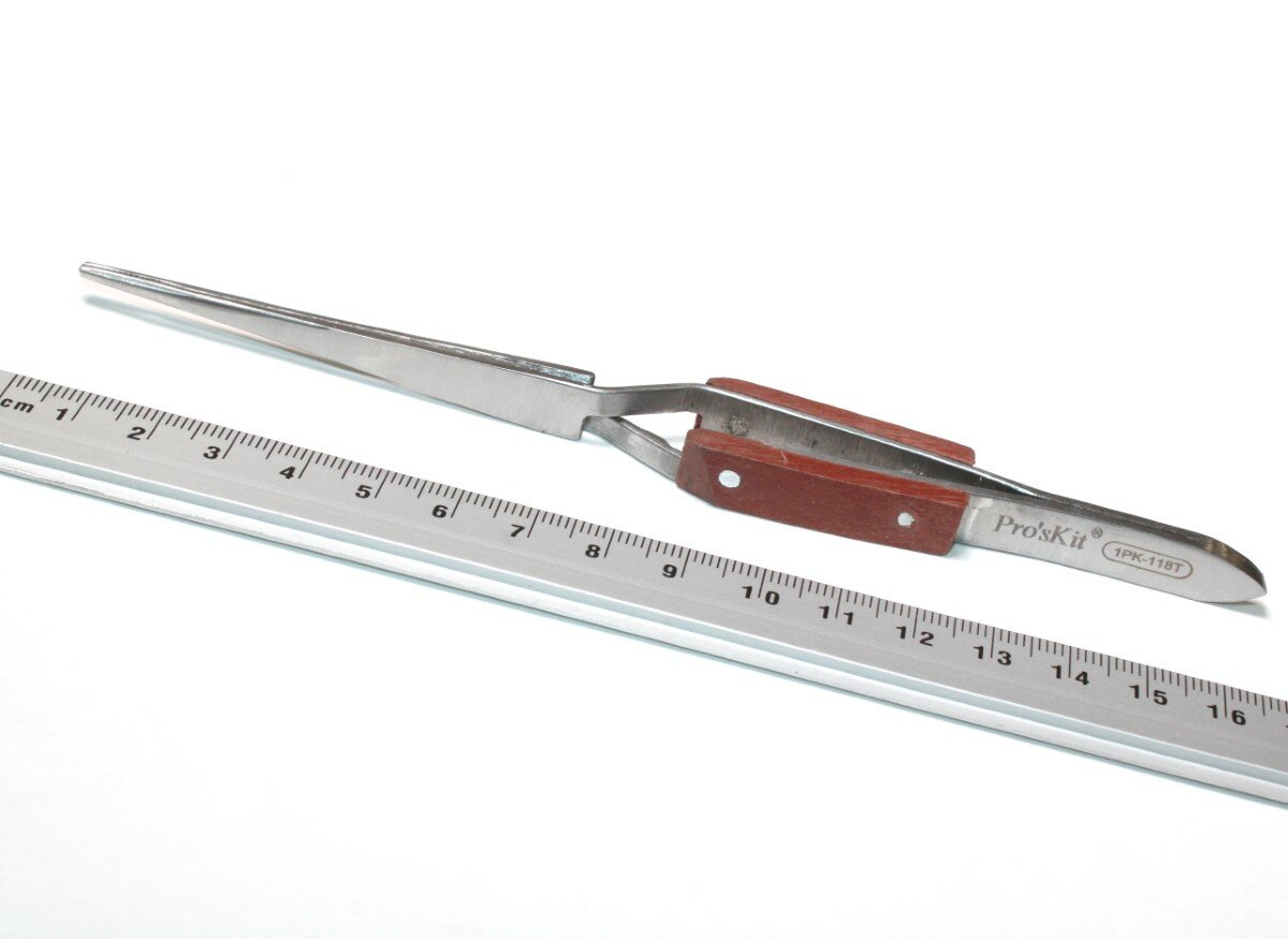 Пинцет ProsKit 1PK-118T обратного действия, 160 мм