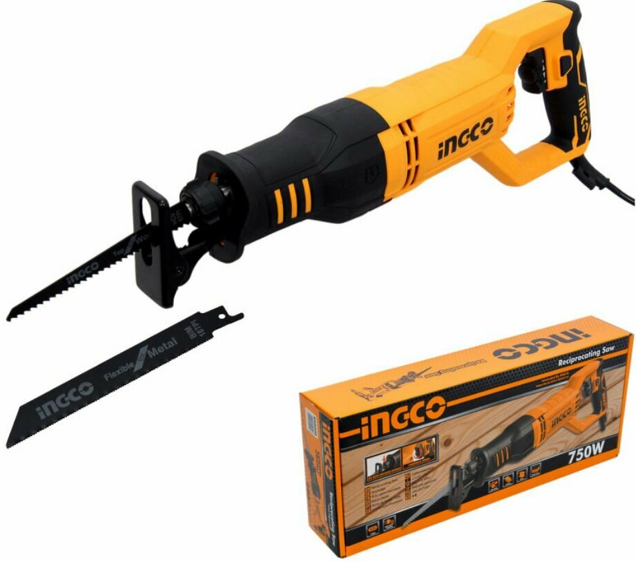 Пила сабельная 750Вт INGCO
