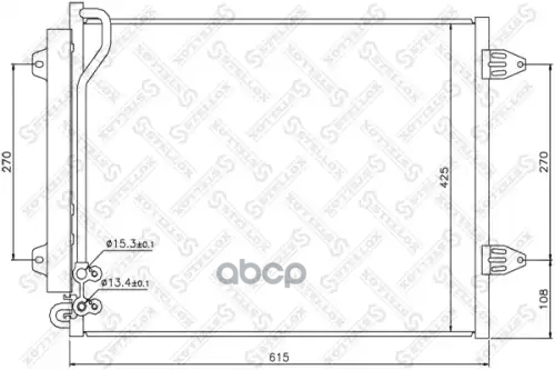 10-45163-Sx_=Ns94831=8Fc 351 317-541 [3C0820411c] ! Радиатор Конд Vw Passat 1.6/1.9Tdi/2.0Tdi 05> Stellox арт. 10-45163-SX