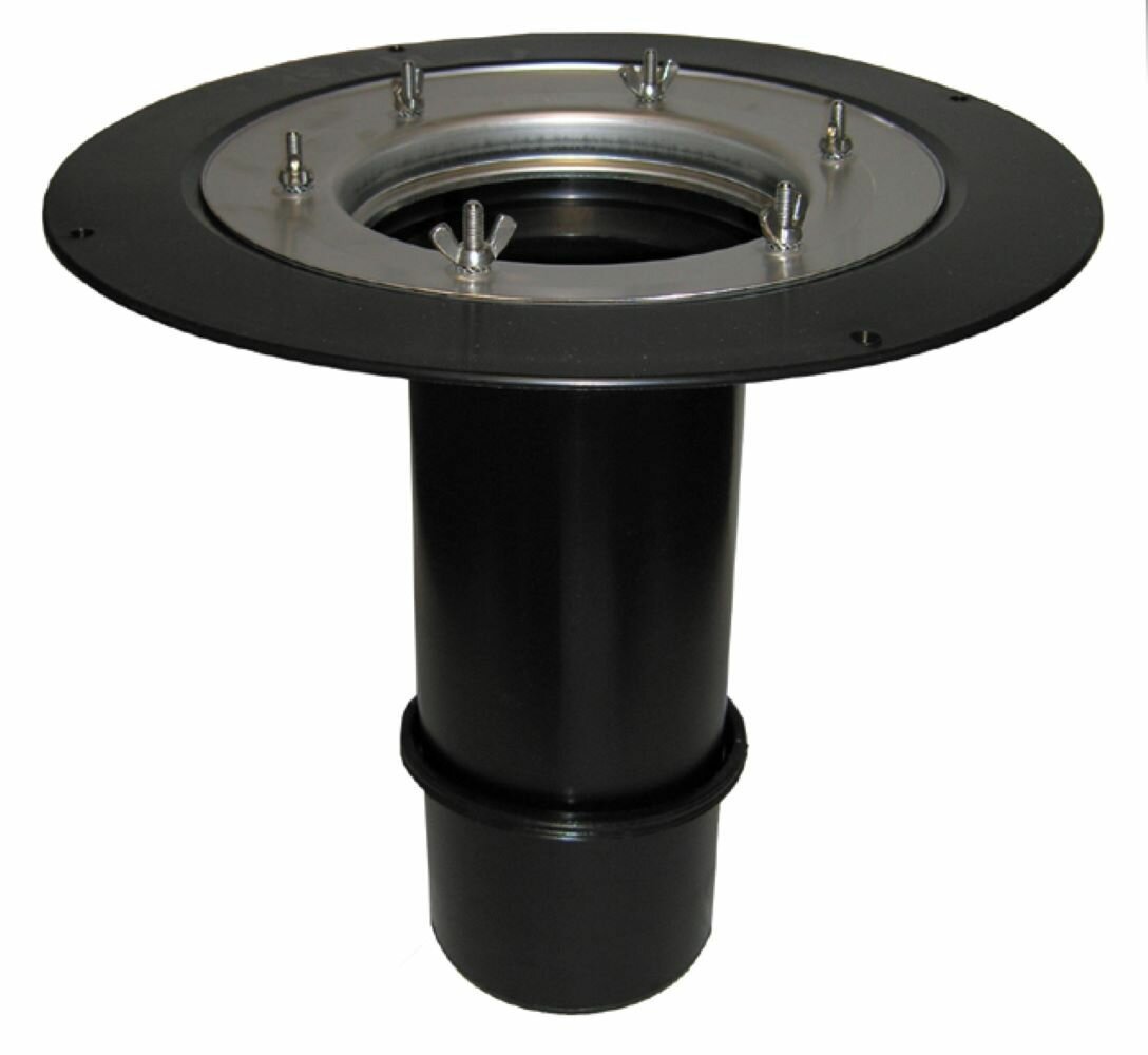 Элемент надставной Дн 125 с обжимным фланцем из нержавеющей стали и уплотнительным резиновым кольцом HL HL65