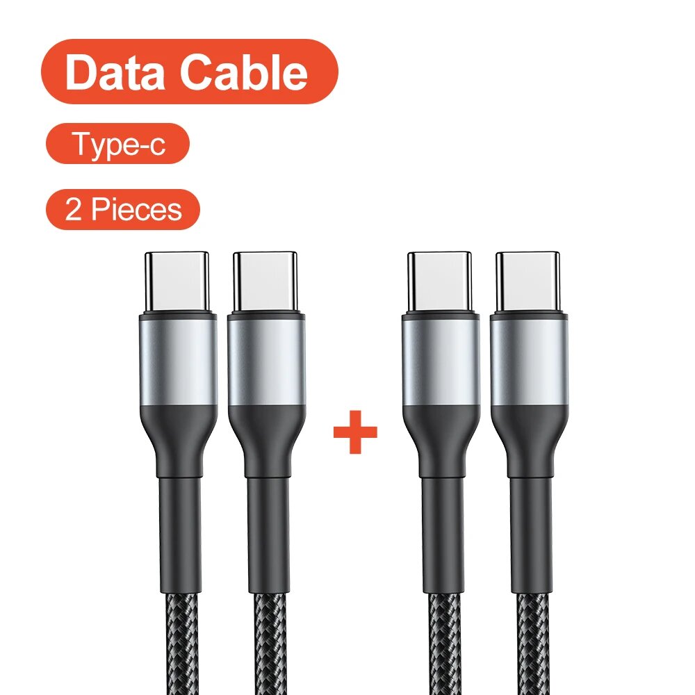 2 шт. кабель Type-C, 0.5 м, серый