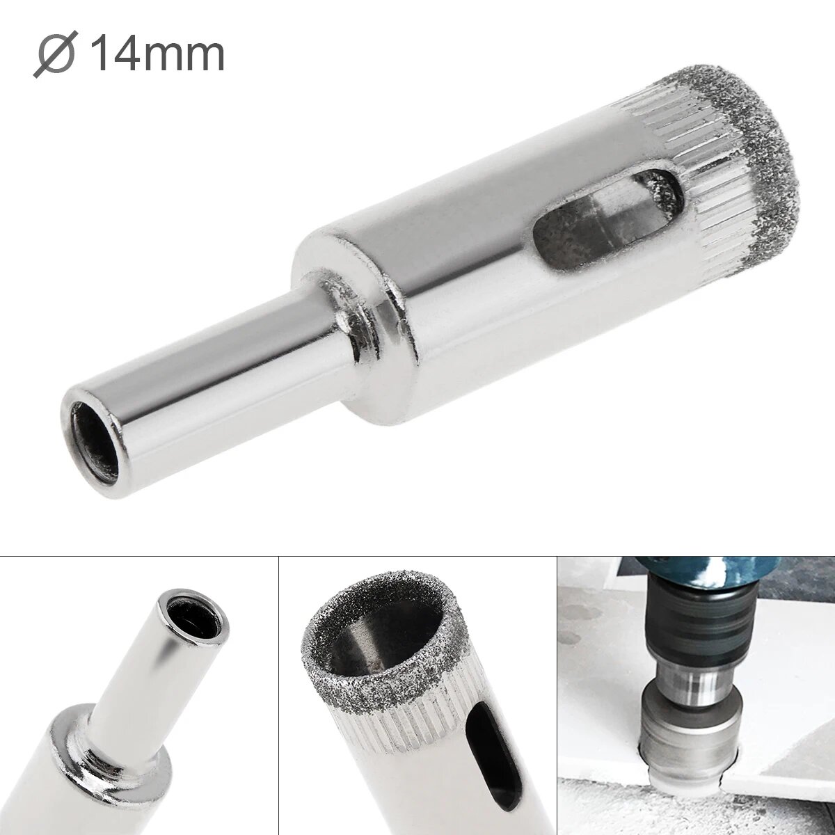 Корончатое сверло ChgImposs 14 мм серебристого цвета