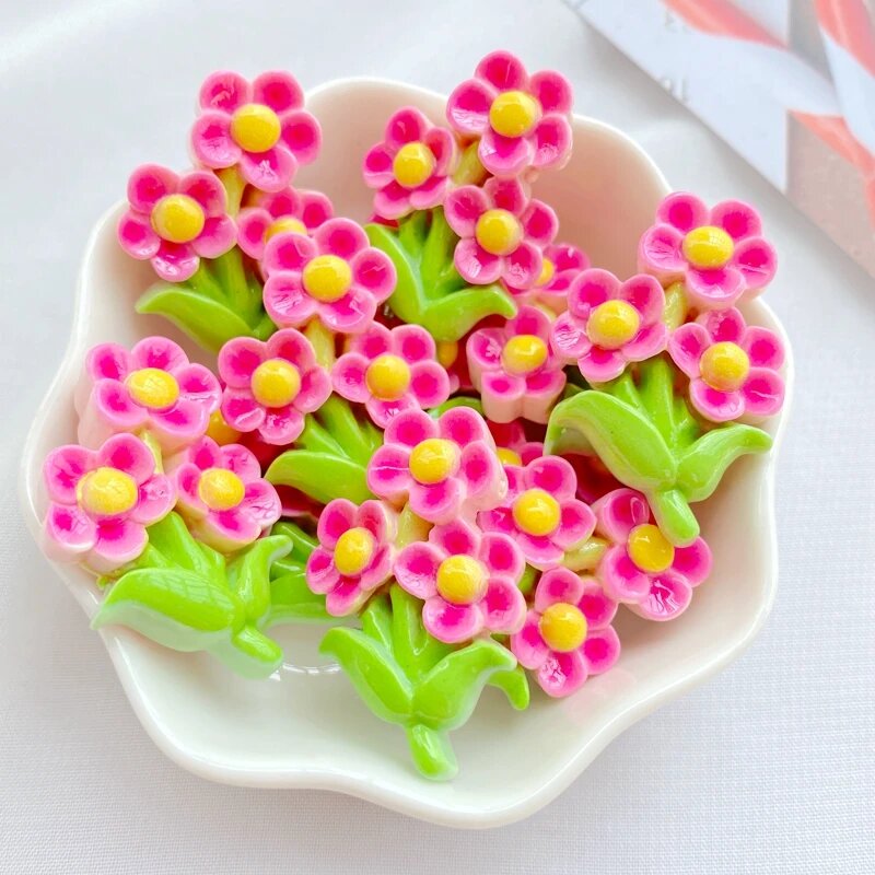 Жевательные конфеты "Цветы", розовые, Color: C