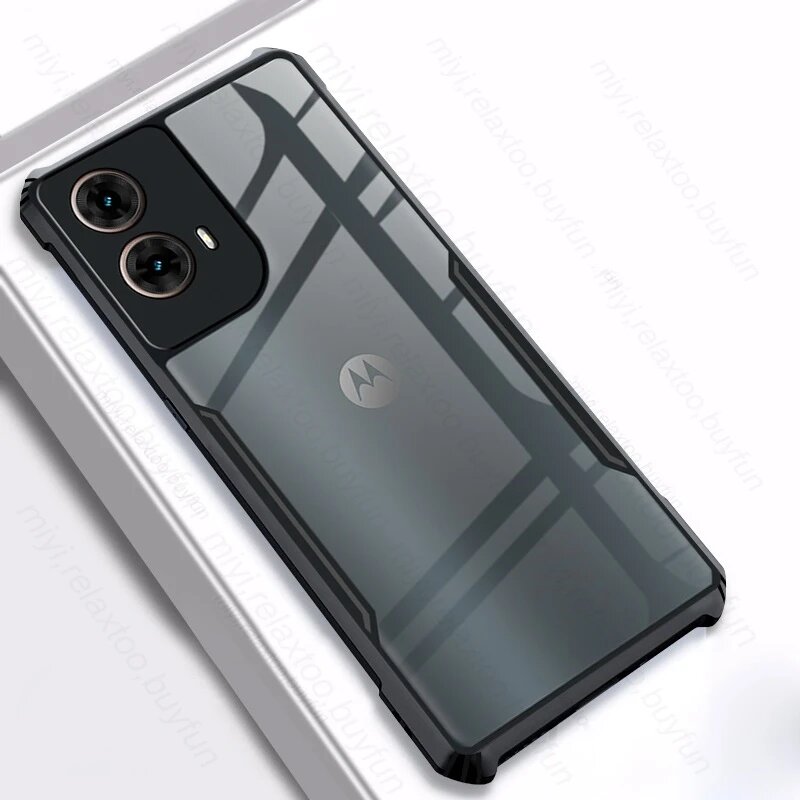 Прозрачный акриловый бронированный чехол для Motorola Moto G85 5G, мягкий бампер из For Moto G85 5G